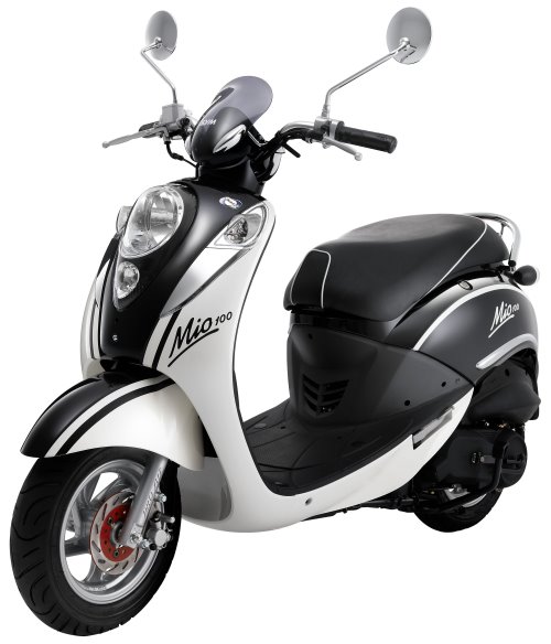 SYM Mio 50 2014, Schwarz-Weiss